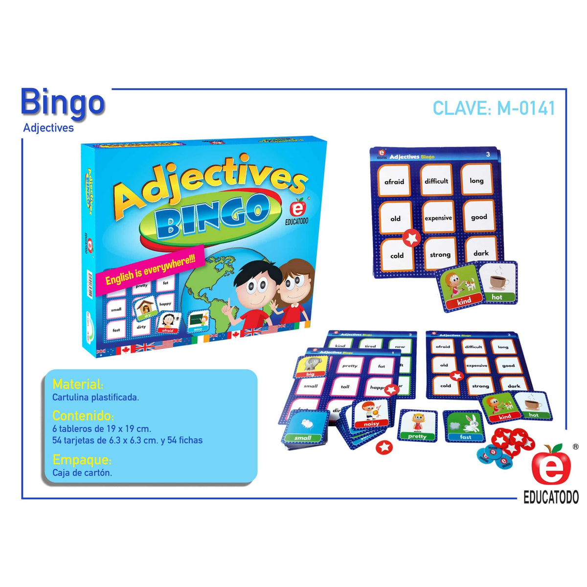Adjectives Bingo - Compra Material Didáctico Online en Educatodo ...