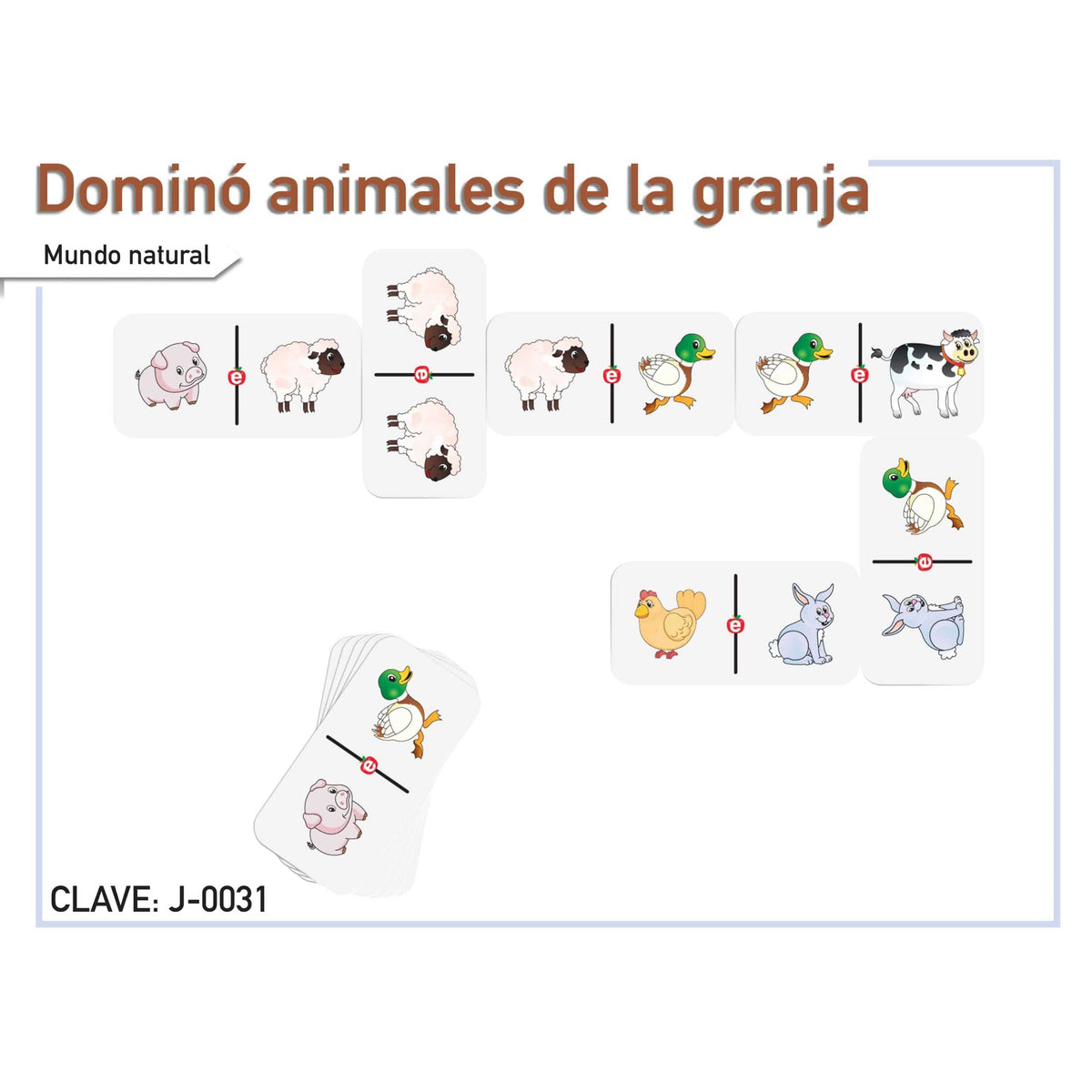 Dominó Animales de La Granja — Educatodo