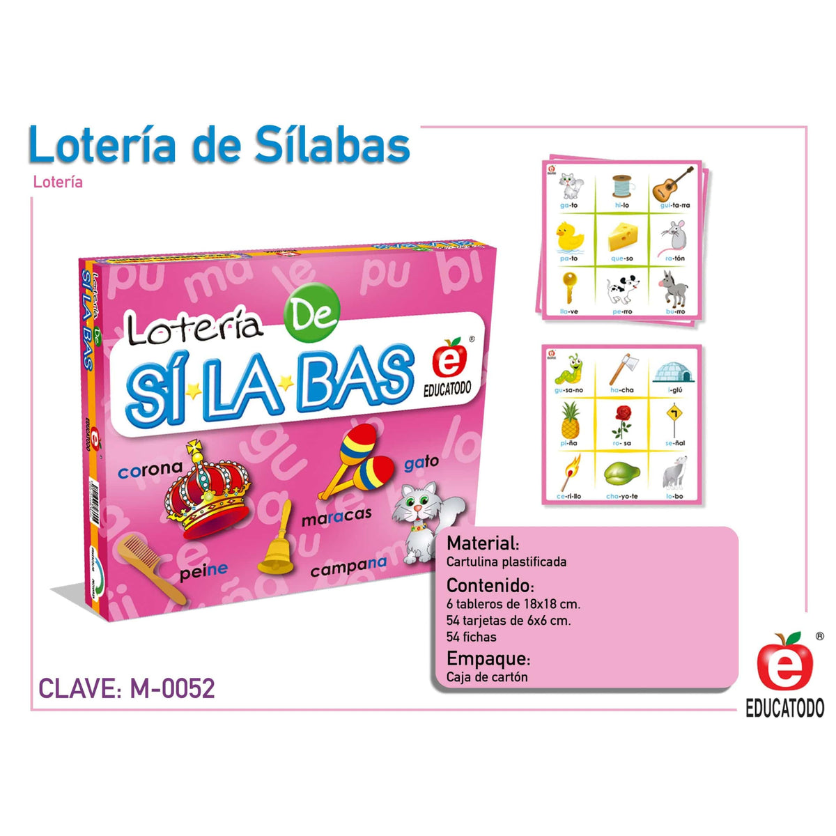 Lotería de Sílabas — Educatodo