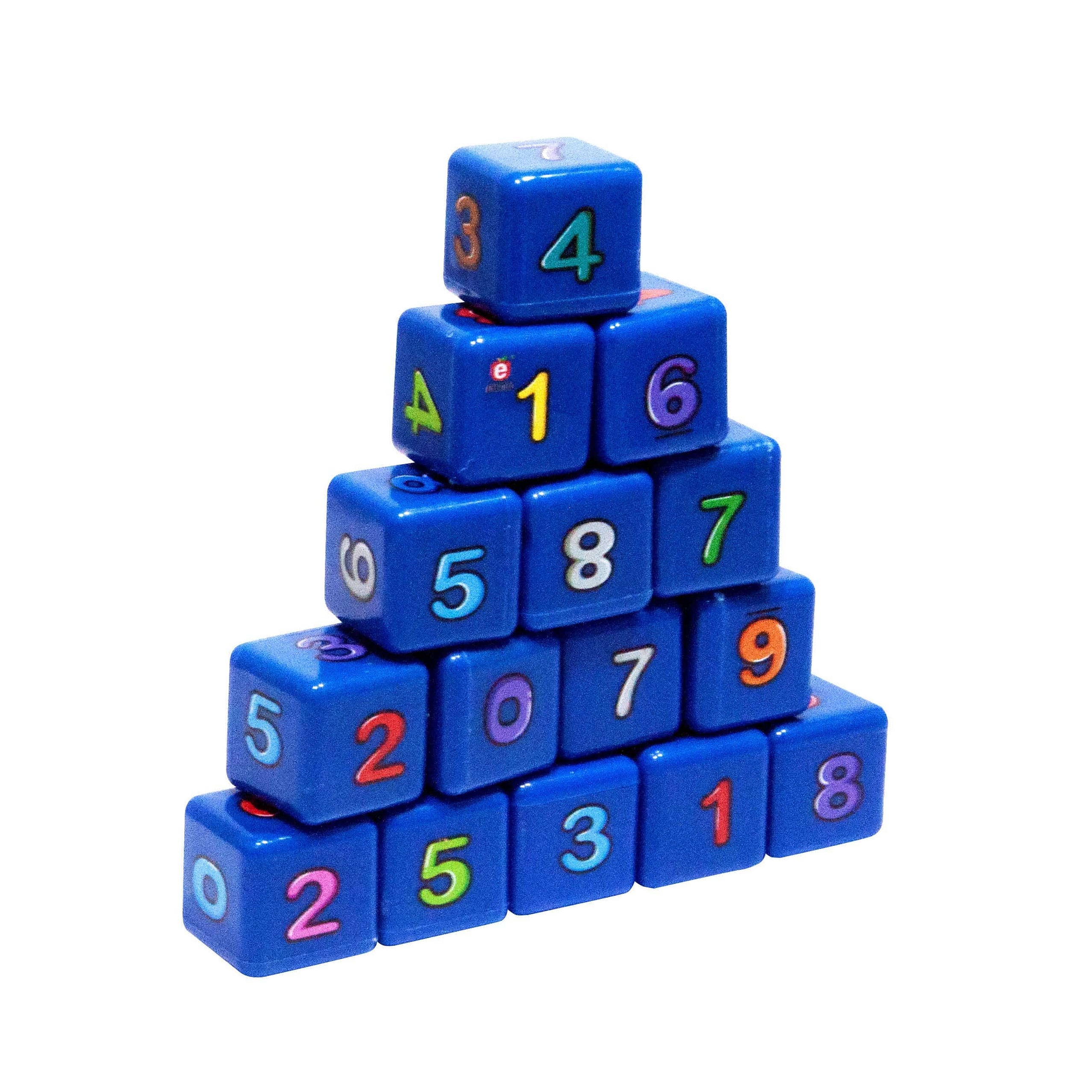 Dados de Plástico 3 x 3 cm con Números — Educatodo