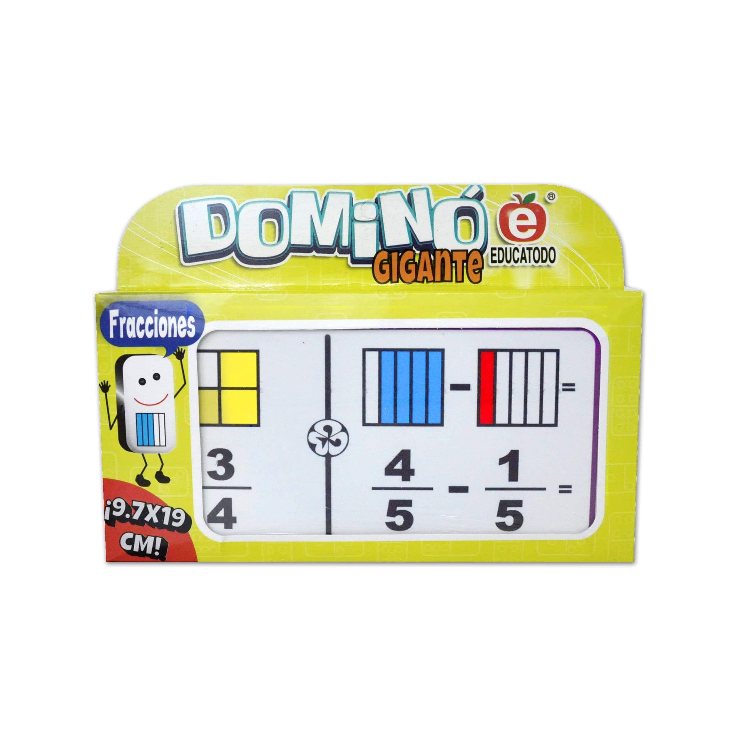 Dominó Gigante de Fracciones Restas Cuadrados — Educatodo