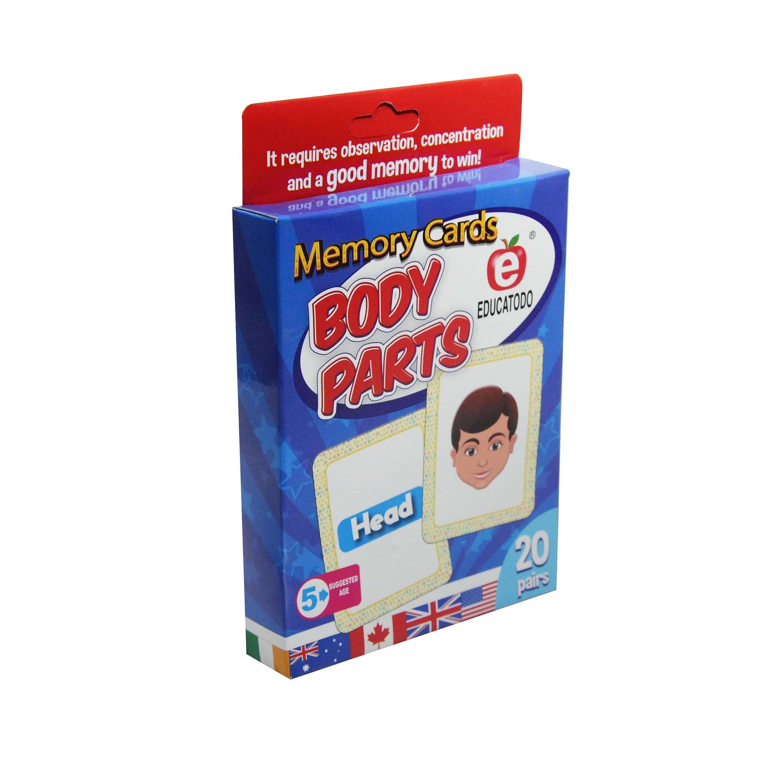 Memory Cards Body Parts — Educatodo