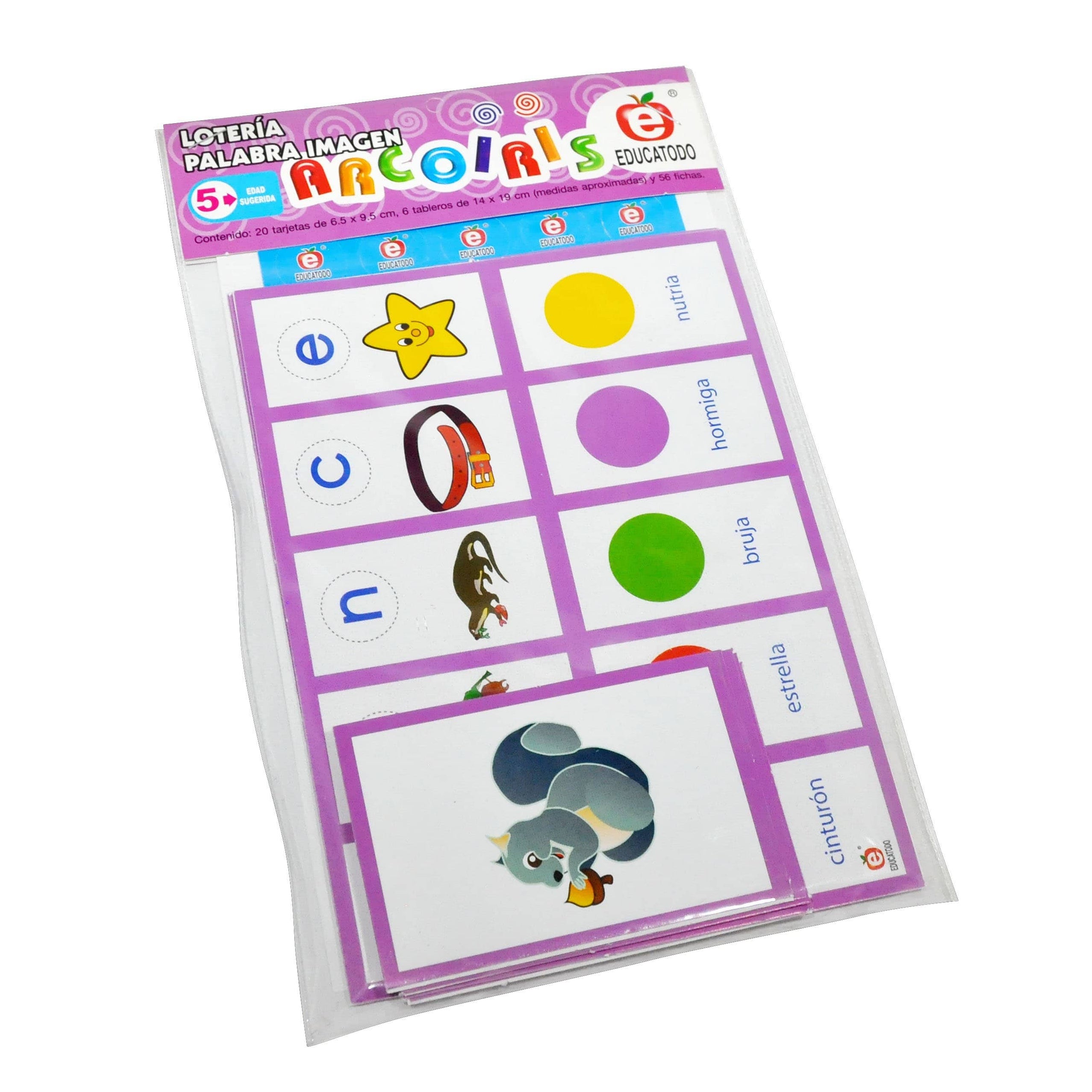 Lotería Arcoíris Palabra Imagen — Educatodo