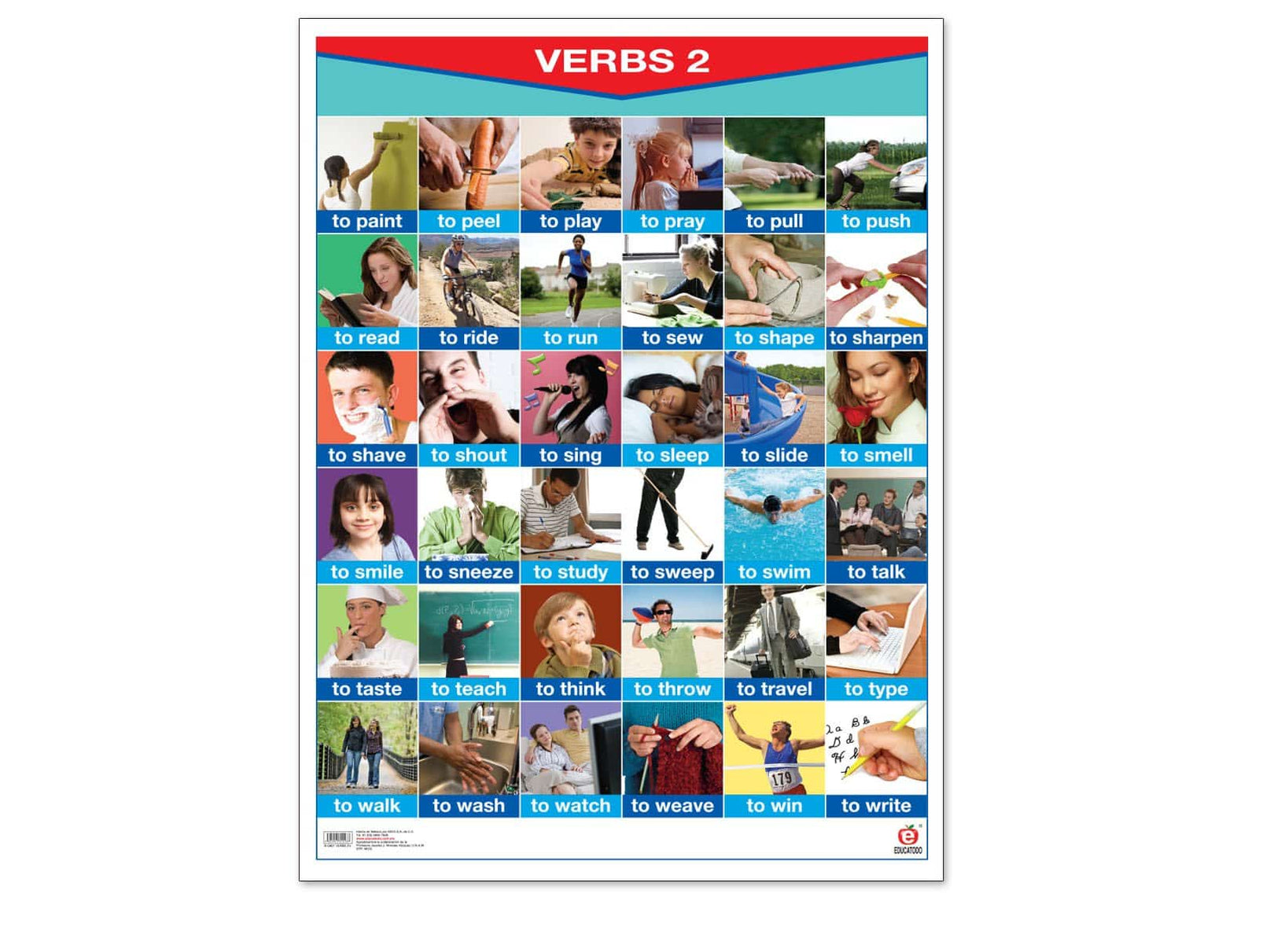 Póster Verbs 1/Verbs 2 — Educatodo